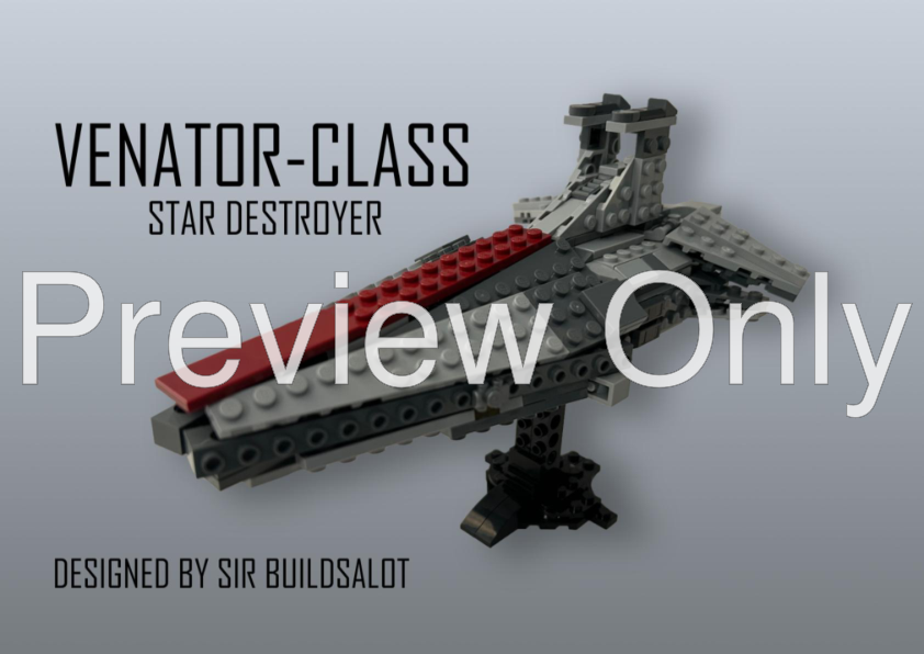 LEGO MOC Midi-Scale Venator-Class Cruiser by Sir BuildsALot | Rebrickable - Build with LEGO