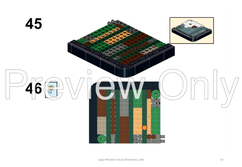 LEGO MOC Mandarin Duck by makoto_lake | Rebrickable - Build with LEGO