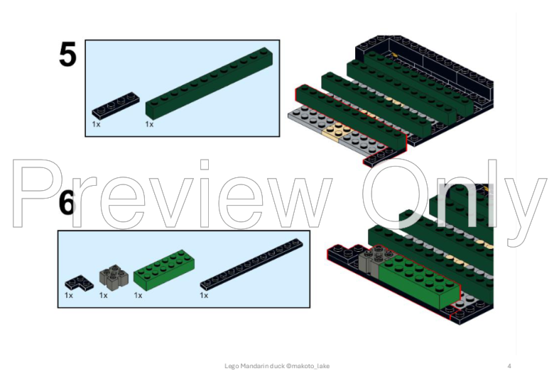 LEGO MOC Mandarin Duck by makoto_lake | Rebrickable - Build with LEGO