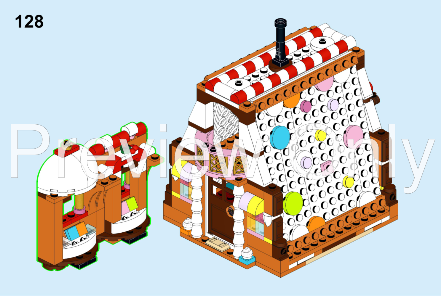 LEGO MOC 40809 A-Frame Gingerbread House by PeterSzabo | Rebrickable ...