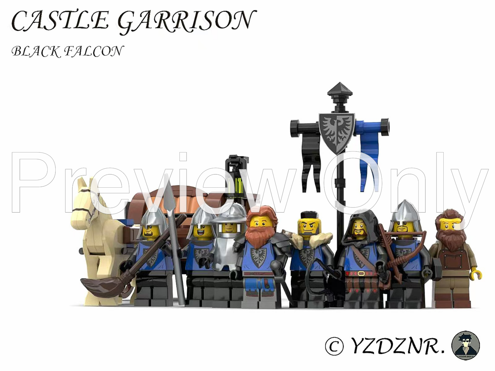 LEGO MOC-237647 Black Falcon Castle Gate by yascr2024 | Rebrickable ...