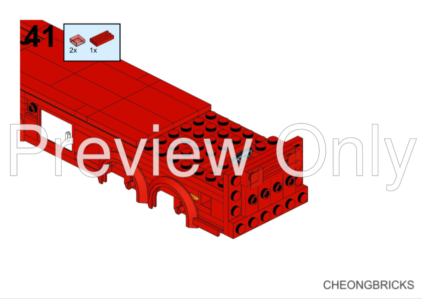 LEGO MOC FIRE LADDER TRUCK by CheongBricks | Rebrickable - Build with LEGO