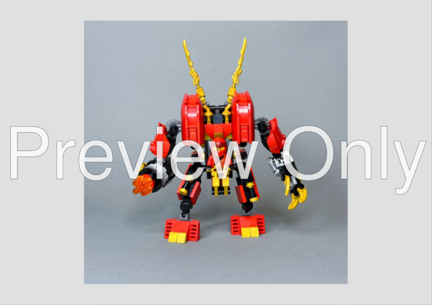 LEGO MOC Kai's Fire Mech by bobbacatmocs | Rebrickable - Build with LEGO