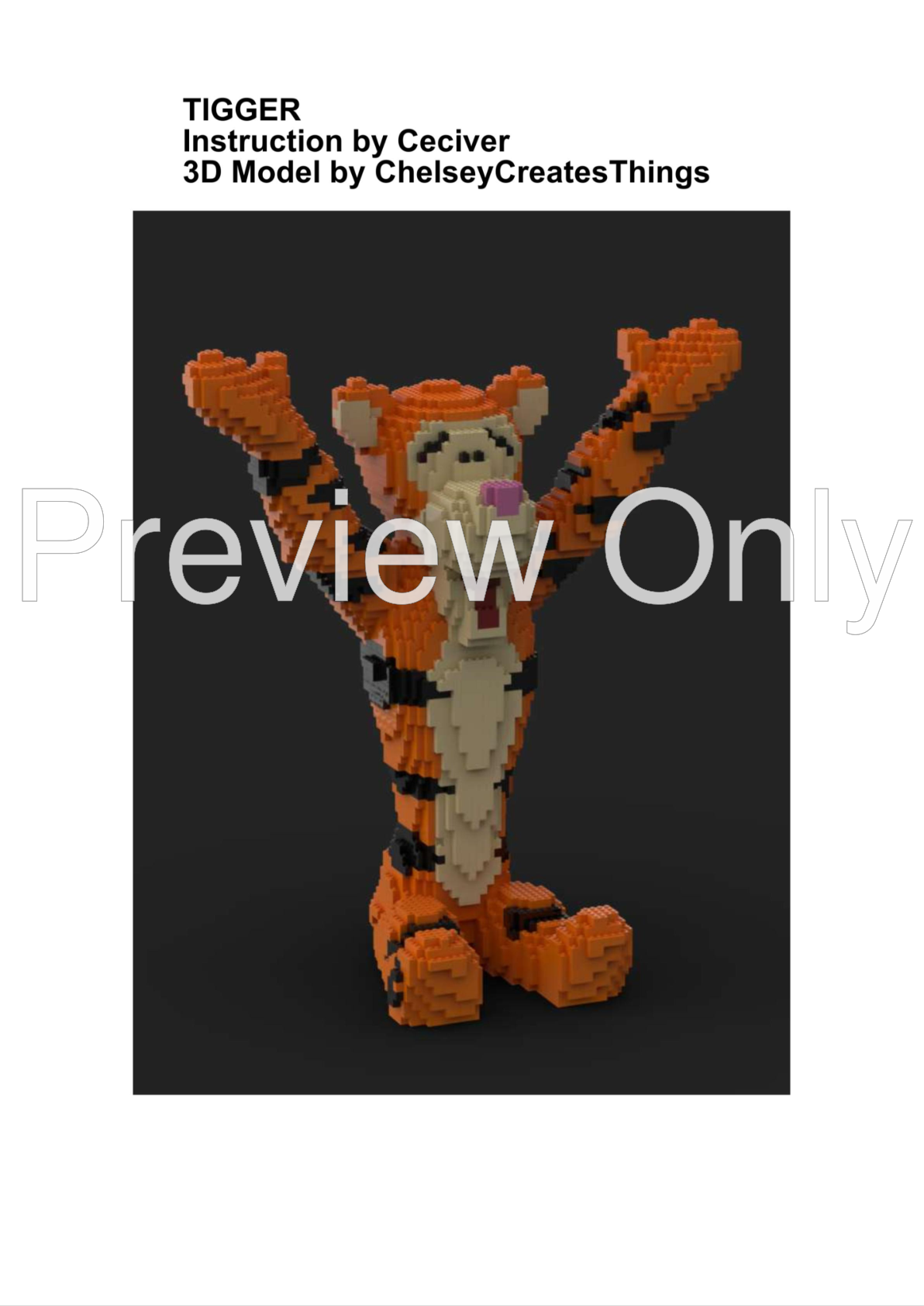 LEGO MOC-239550 Tigger by cecivier | Rebrickable - Build with LEGO