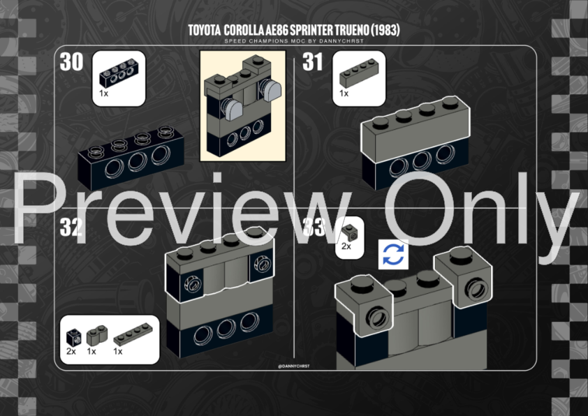 LEGO MOC-241024 TOYOTA COROLLA AE86 TRUENO (1983) - SPEED CHAMPIONS by ...