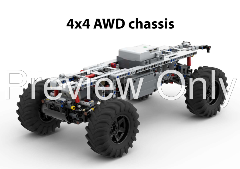 LEGO MOC-242964 4x4 AWD chassis by denismers | Rebrickable - Build with ...