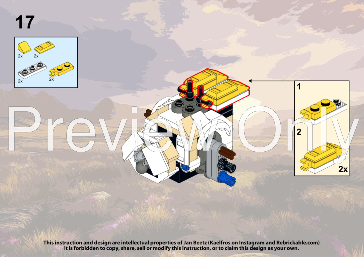 LEGO MOC-243469 Horizon Clawstrider Attack 77037 Alternate by Kaelfros ...