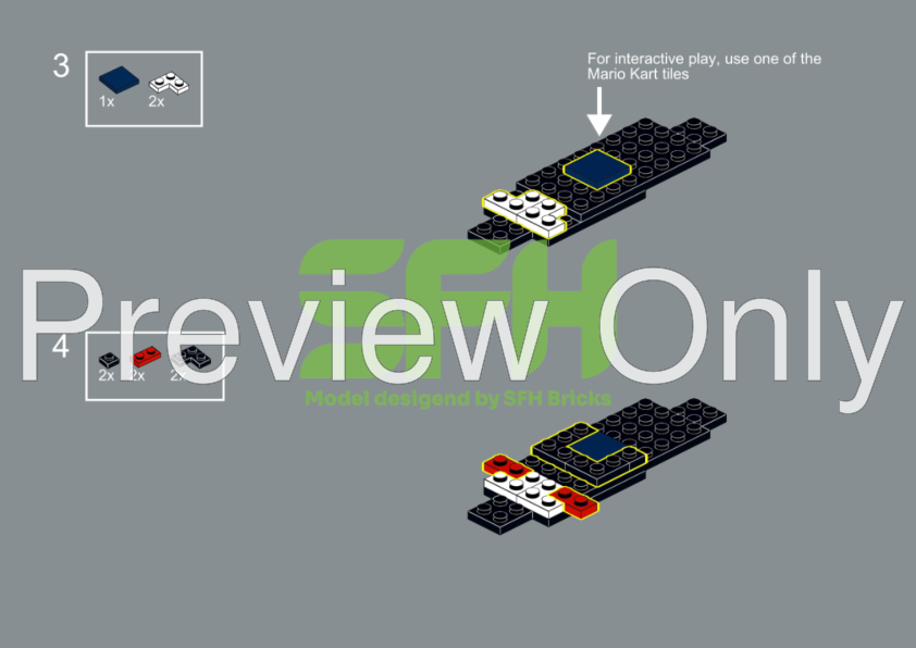 LEGO MOC Mario Kart Mario's B-Dasher MKII by SFH_Bricks | Rebrickable ...