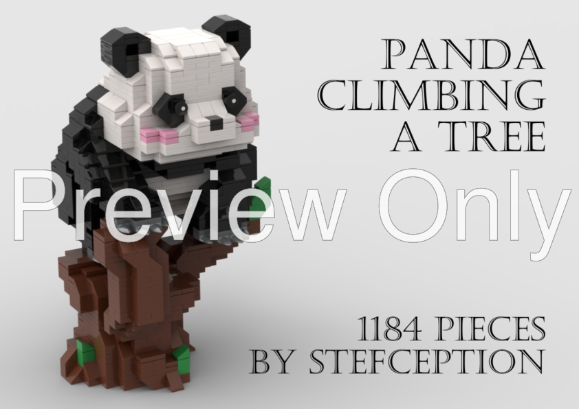 LEGO MOC-246908 Panda Climbing a Tree by stefception | Rebrickable ...