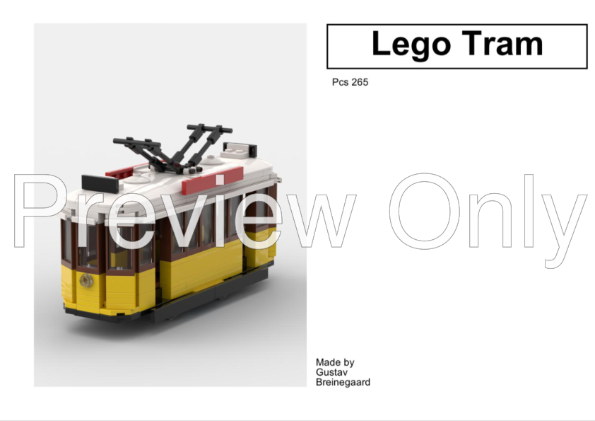 LEGO MOC Old lego tram by GBBRICK | Rebrickable - Build with LEGO