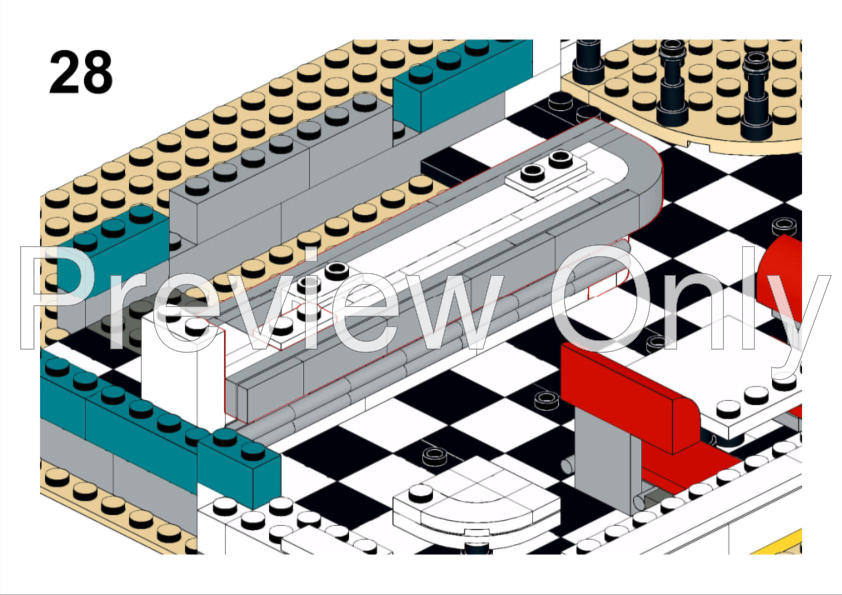 LEGO MOC Downtown Diner Redesign by Grumblindal | Rebrickable - Build ...