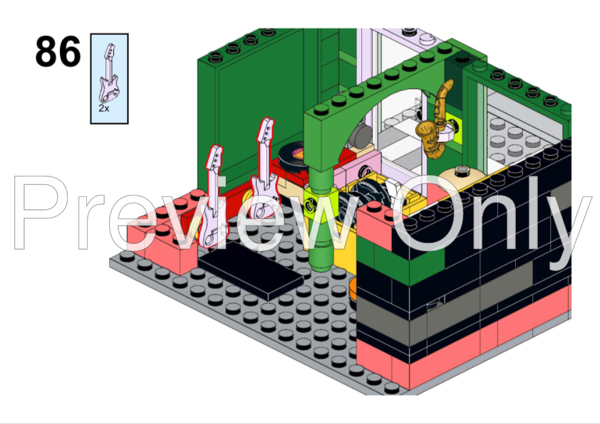 LEGO MOC-250349 Music Store Modular Alternate build of 2x42653 by re ...