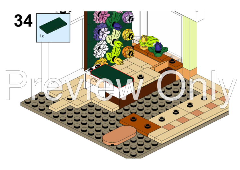 LEGO MOC-265760 Flower Shop Modular Alternate build of 2x42693 by re ...
