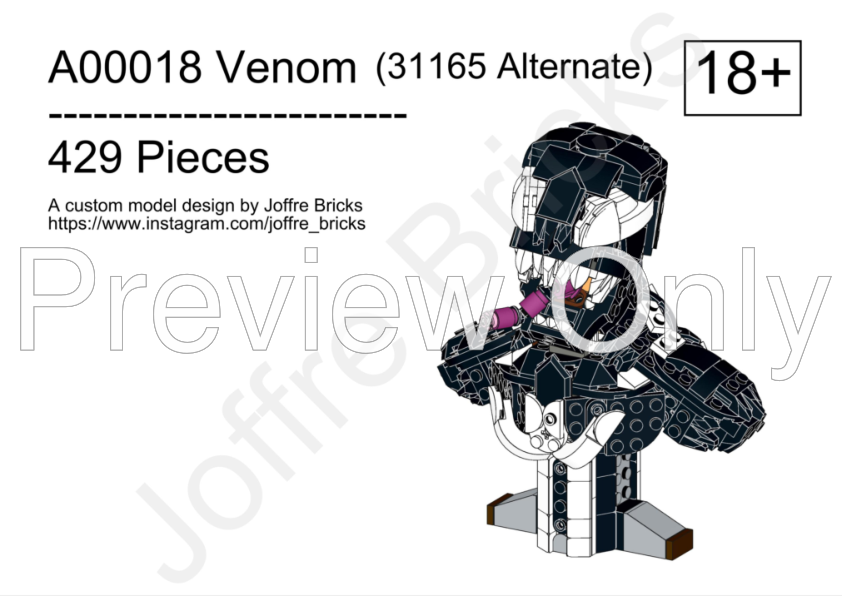 LEGO MOC-266231 Venom Bust & Baby Groot Bundle (31165 & 31382 Alternate ...