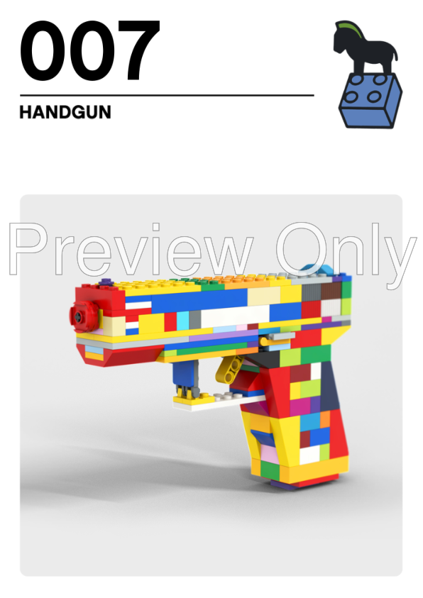 LEGO MOC Handgun Pistol Brick Art by OneBrickPony | Rebrickable - Build ...