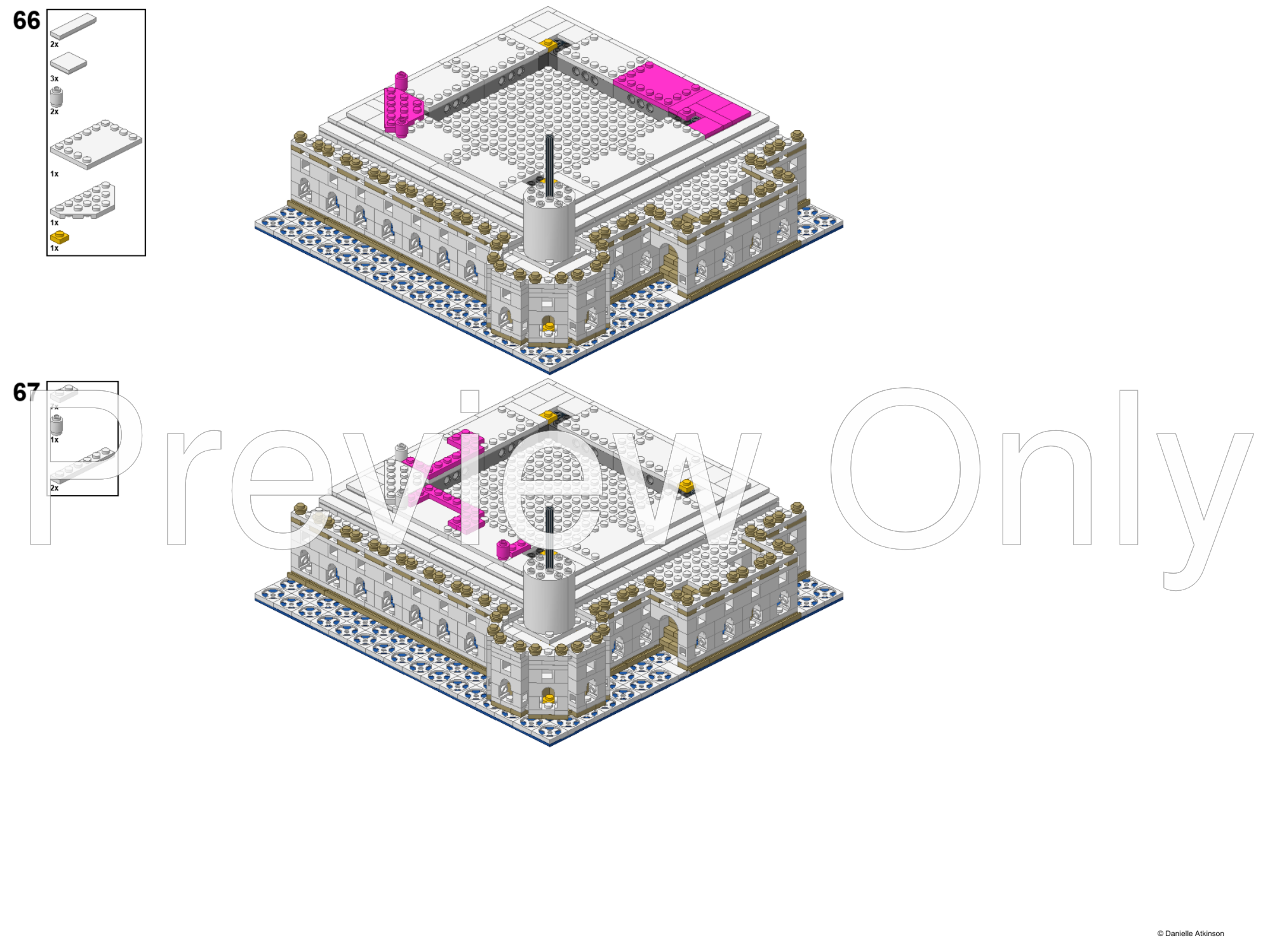 Lego Moc Taj Mahal Modular 1 By Danielle Rebrickable Build With Lego