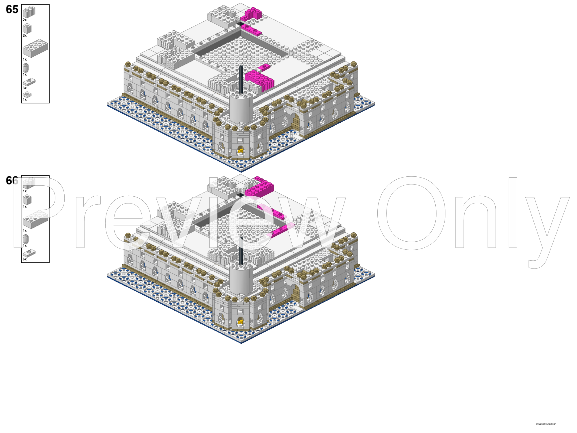 Lego Moc Taj Mahal Modular 2 By Danielle Rebrickable Build With Lego