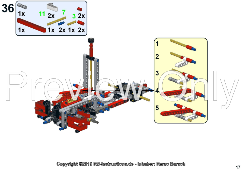 LEGO MOC-32062 42098 C-Model -> 2 Axle Tractor Unit by RB-instructions ...