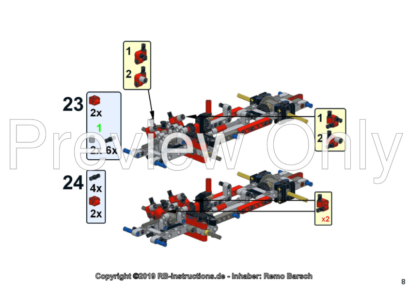 LEGO MOC-32062 42098 C-Model -> 2 Axle Tractor Unit by RB-instructions ...
