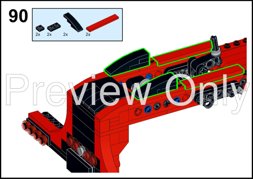 LEGO MOC Red&black Peterbilt 389 by laouaistechnic | Rebrickable ...