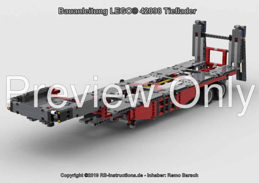 Lego Moc 42098 C Model Low Loader Semitrailer By Rb Instructions