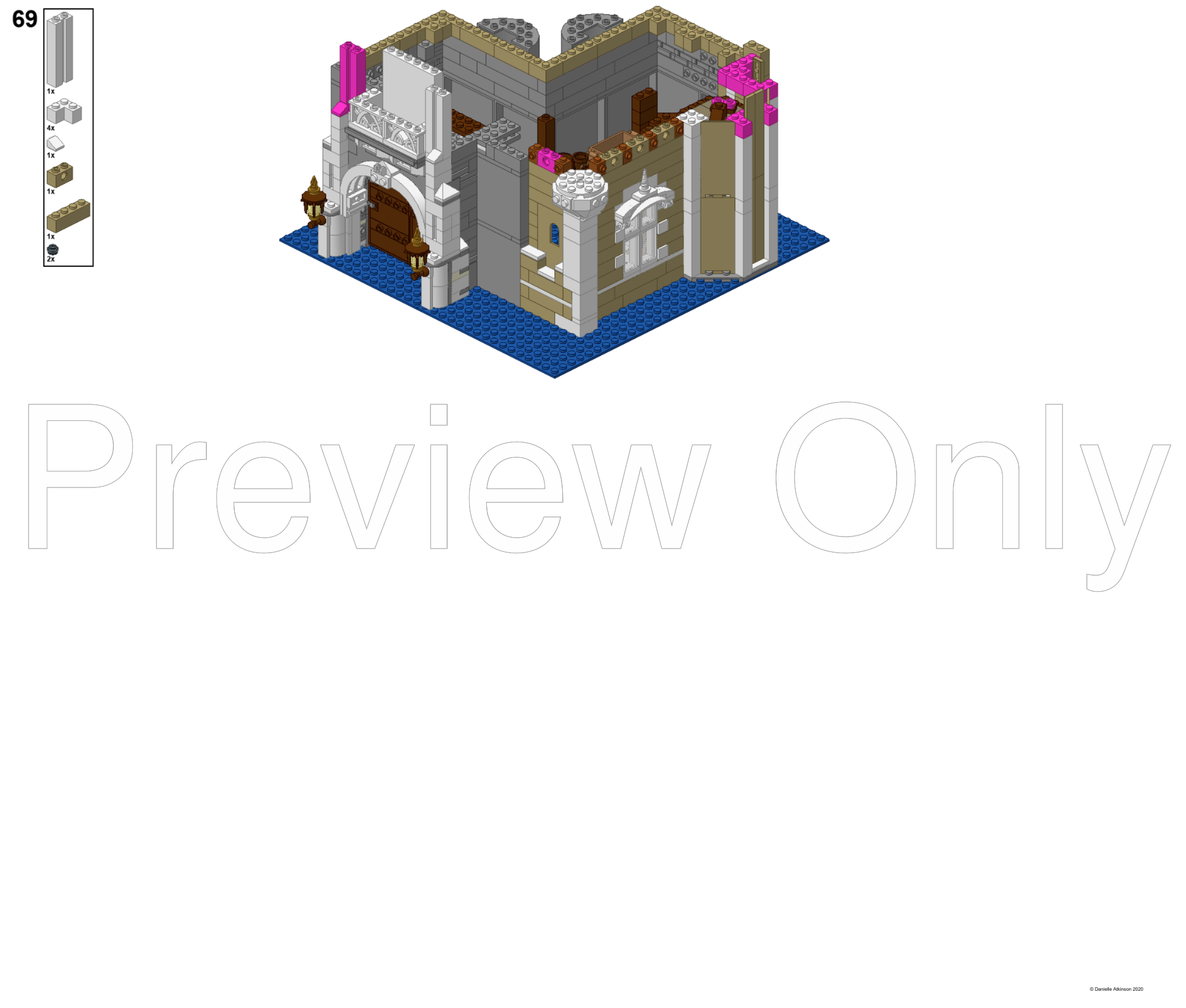 LEGO MOC D Castle Modular by Danielle | Rebrickable - Build with LEGO