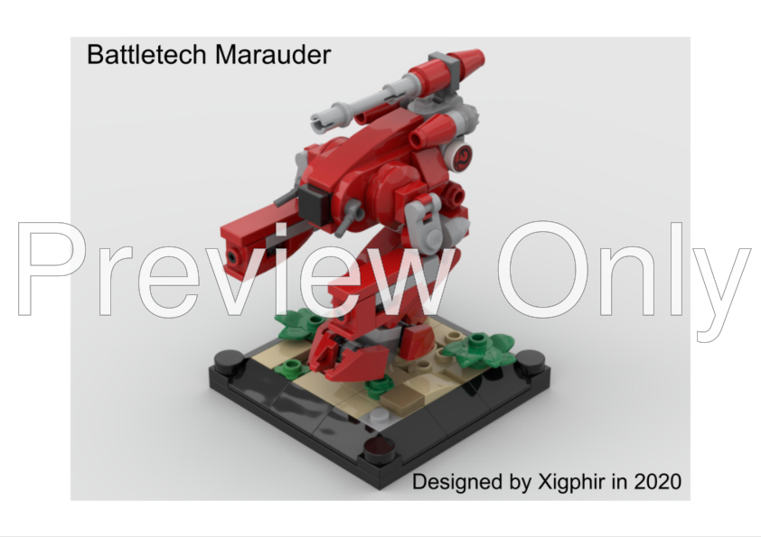 LEGO MOC Batteltech Marauder MAD-3R [Micro Scale] by Xigphir ...