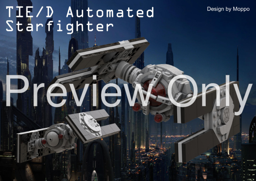 Lego Moc Tied Automated Starfighter By Moppo Rebrickable Build
