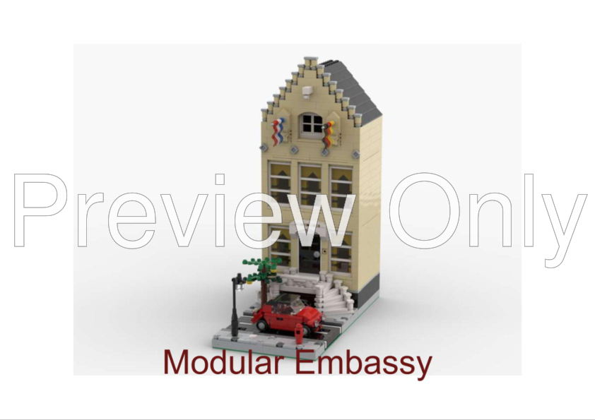 Lego Moc Modular Embassy By Tavernellos Rebrickable Build With Lego