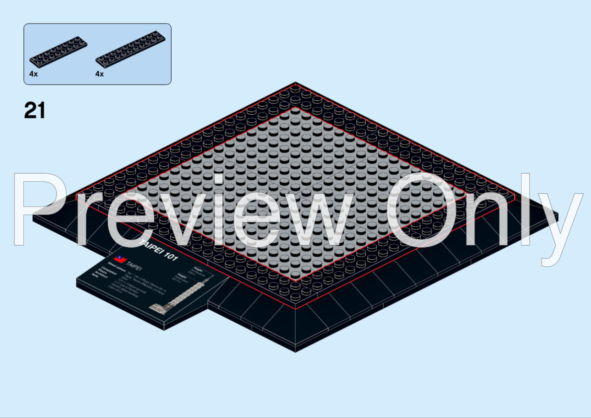 LEGO MOC Taipei 101 by Brickitecture.eu | Rebrickable - Build with LEGO