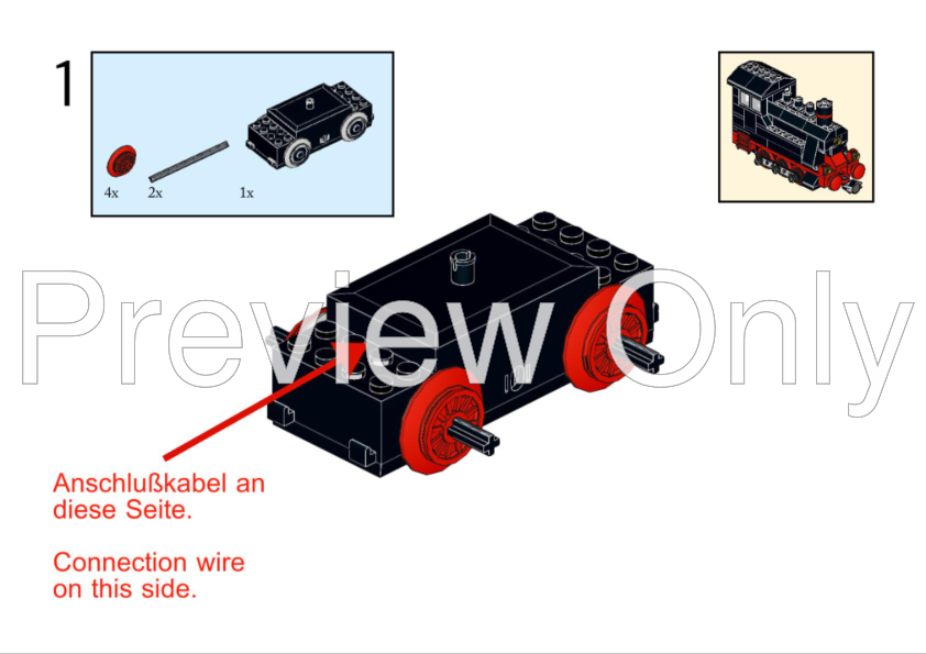 LEGO MOC Steam Engine with tender 2 and 3 axle version (40370 ...