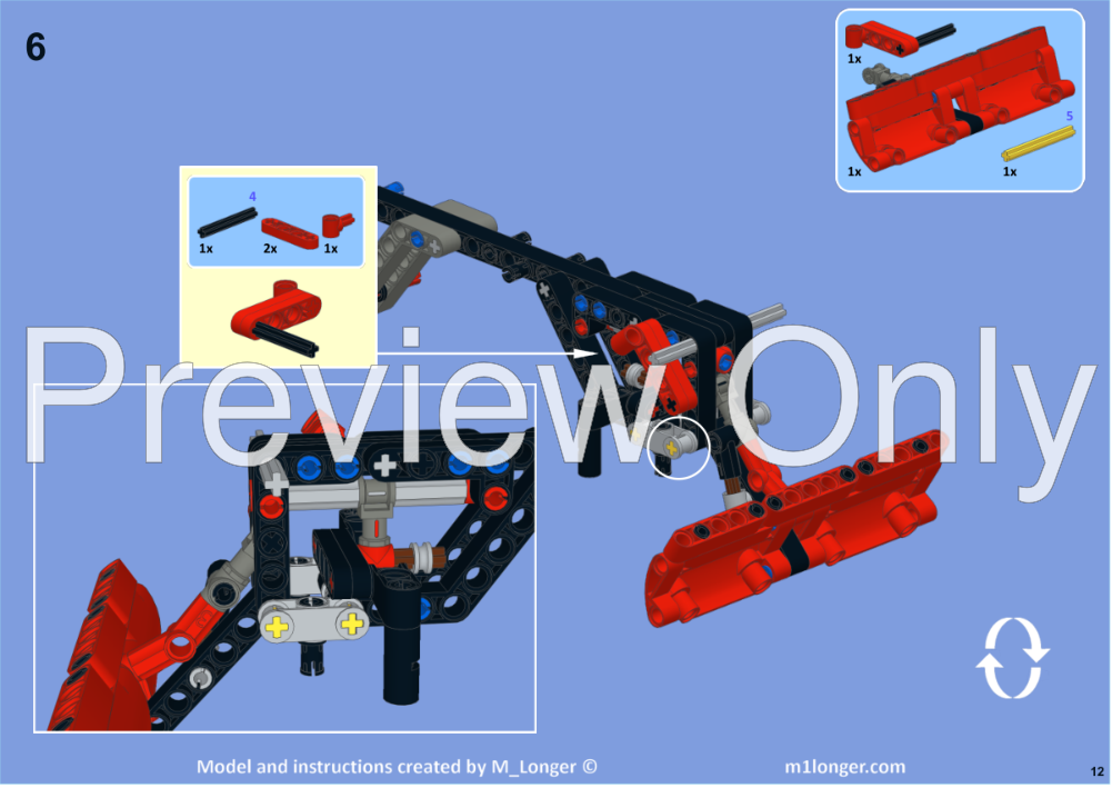 LEGO MOC 42106 Road Grader by M_longer | Rebrickable - Build with LEGO