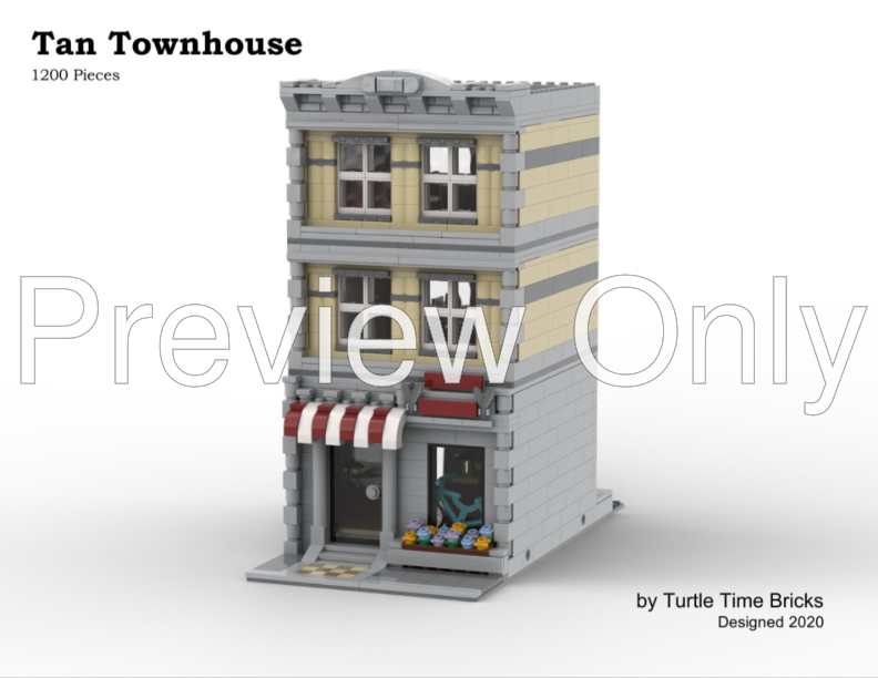 LEGO MOC Tan Townhouse by Turtle Time Bricks | Rebrickable - Build with ...