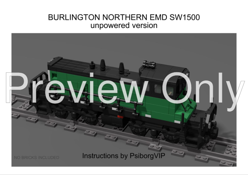 LEGO MOC BNSF SW1500 (unpowered) by PsiborgVIP | Rebrickable - Build ...