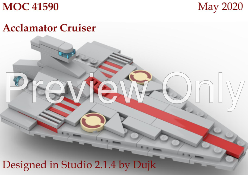Lego Moc Acclamator Cruiser By Dujk Rebrickable Build With Lego