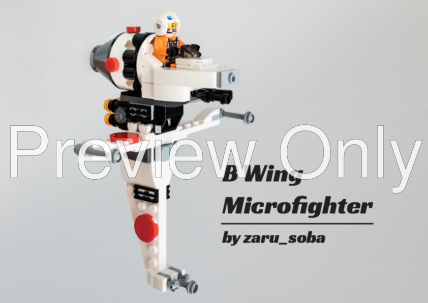 LEGO MOC B Wing Microfighter by zaru_soba | Rebrickable - Build with LEGO
