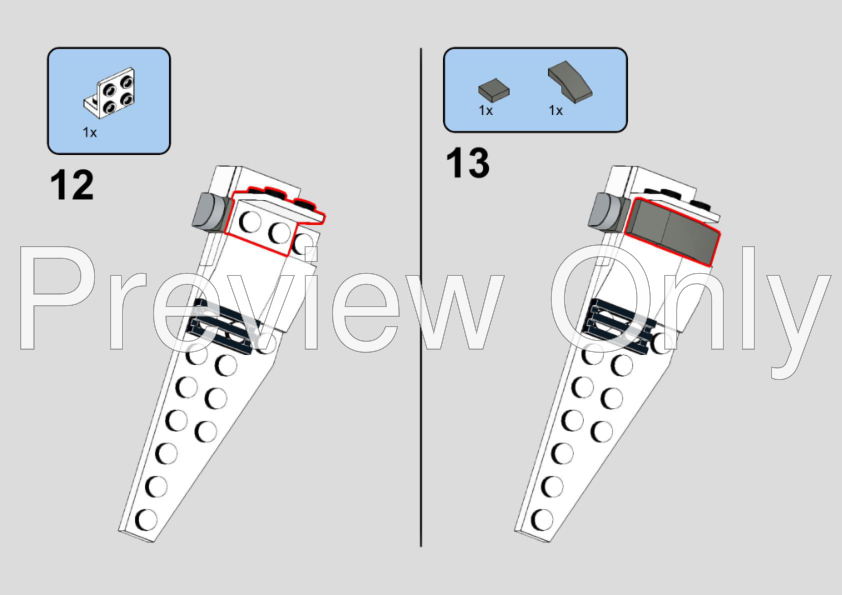 LEGO MOC B Wing Microfighter by zaru_soba | Rebrickable - Build with LEGO