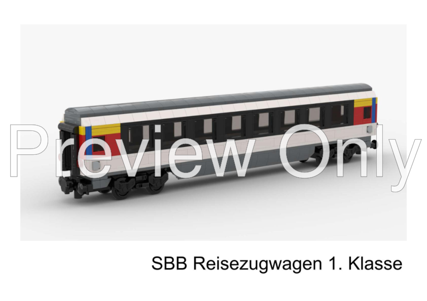 LEGO MOC Swiss Train Passenger Coach 1st Class by brickdesigned_germany ...