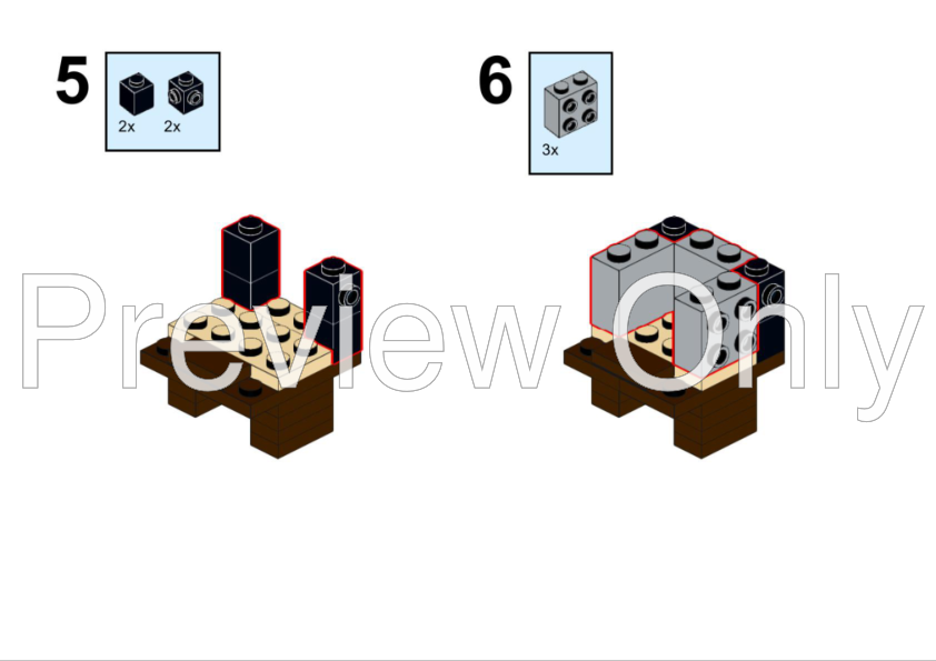 LEGO MOC Doc Brown 1885 Brickheadz by FMbricks | Rebrickable - Build ...