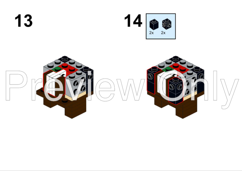 LEGO MOC Doc Brown 1885 Brickheadz by FMbricks | Rebrickable - Build ...