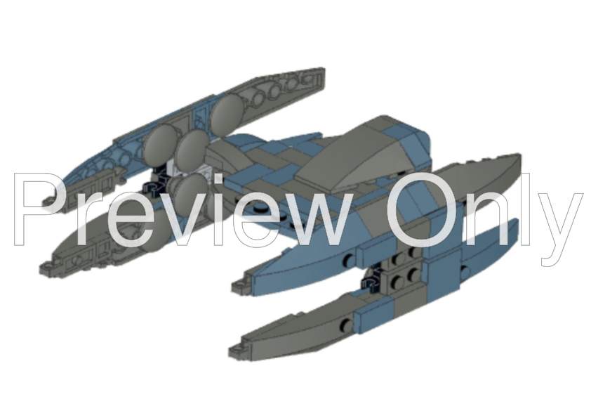 Lego Moc Vulture Droid Starfighter Cis Blue Tcw Version By Bigjudge