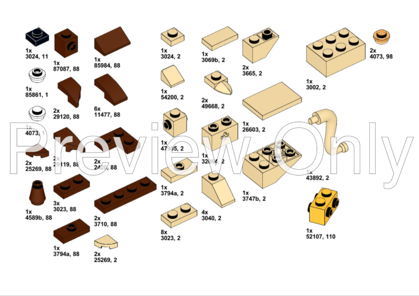 LEGO MOC Small Lion by homealone | Rebrickable - Build with LEGO