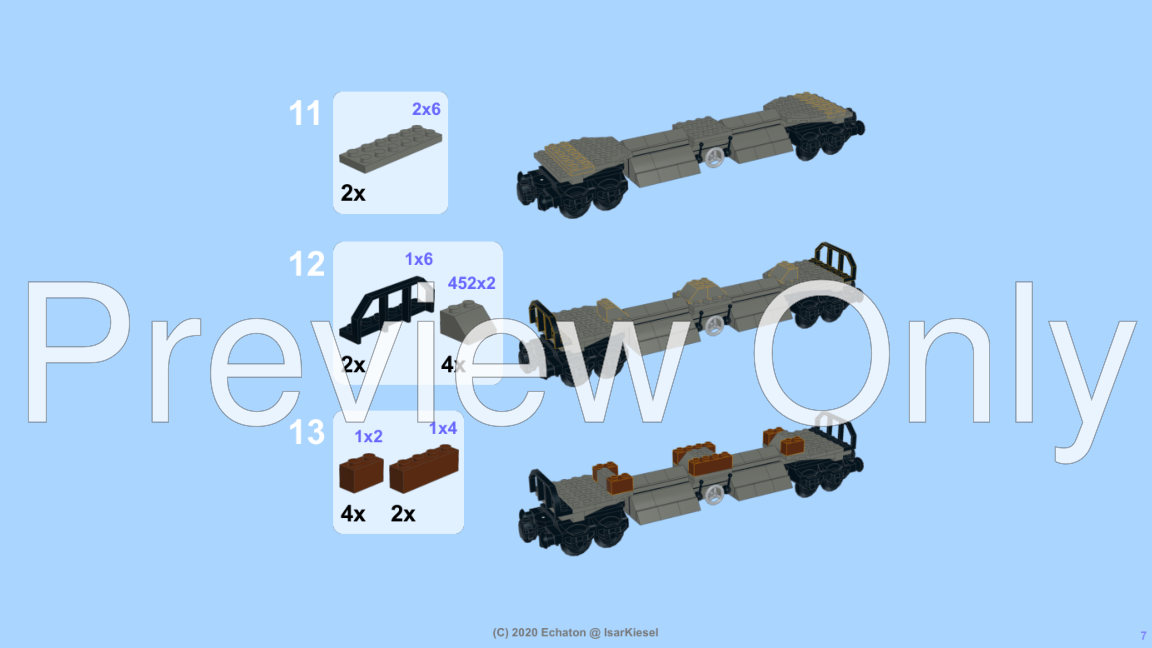 LEGO MOC 8-Wheel Coal Hopper (extended) by Echaton | Rebrickable ...