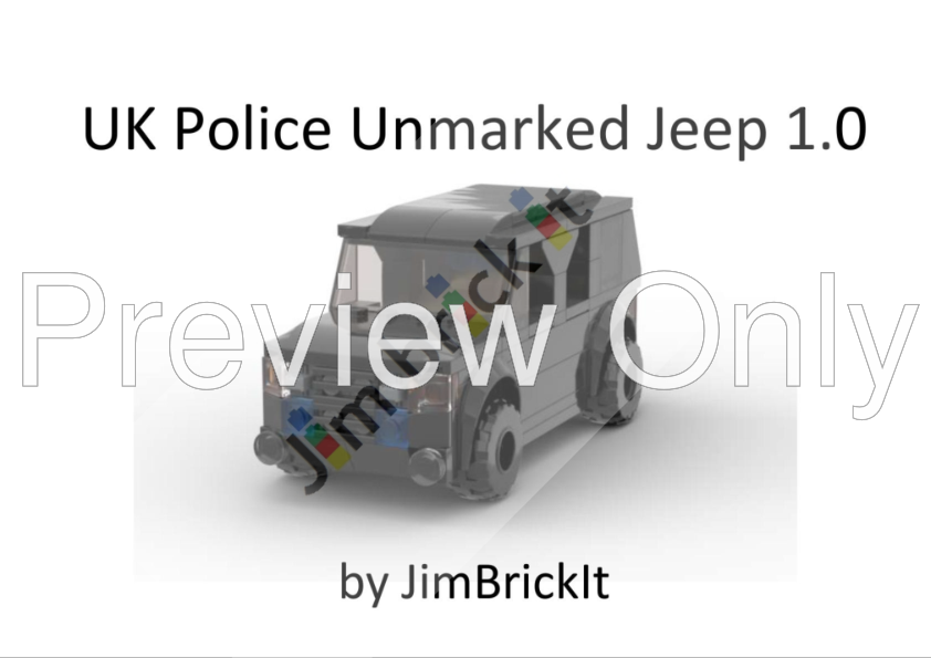 LEGO MOC UK Police Unmarked Jeep 1.0 by JimBrickIt | Rebrickable ...