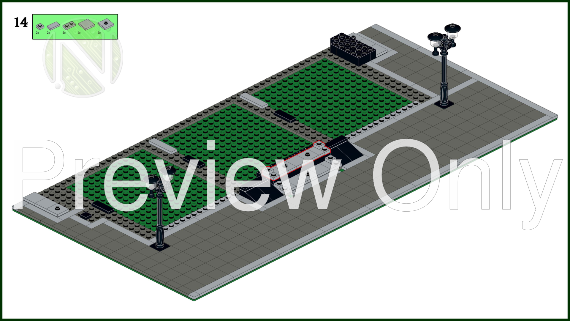 LEGO MOC Modular Train Station Expanded by CyberLogic | Rebrickable ...