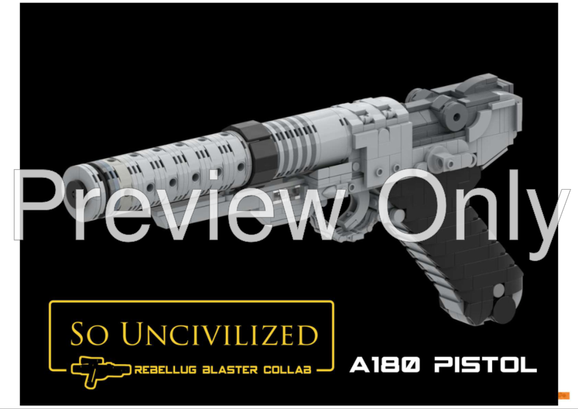 LEGO MOC A180 Blaster Pistol by NickBrick | Rebrickable - Build with LEGO