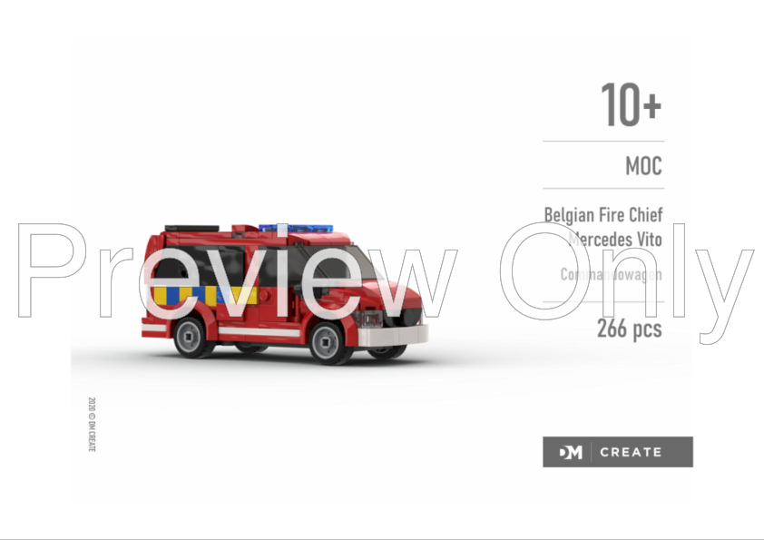 LEGO MOC Belgian Fire Chief Vehicle - Mercedes Vito (Brandweer ...