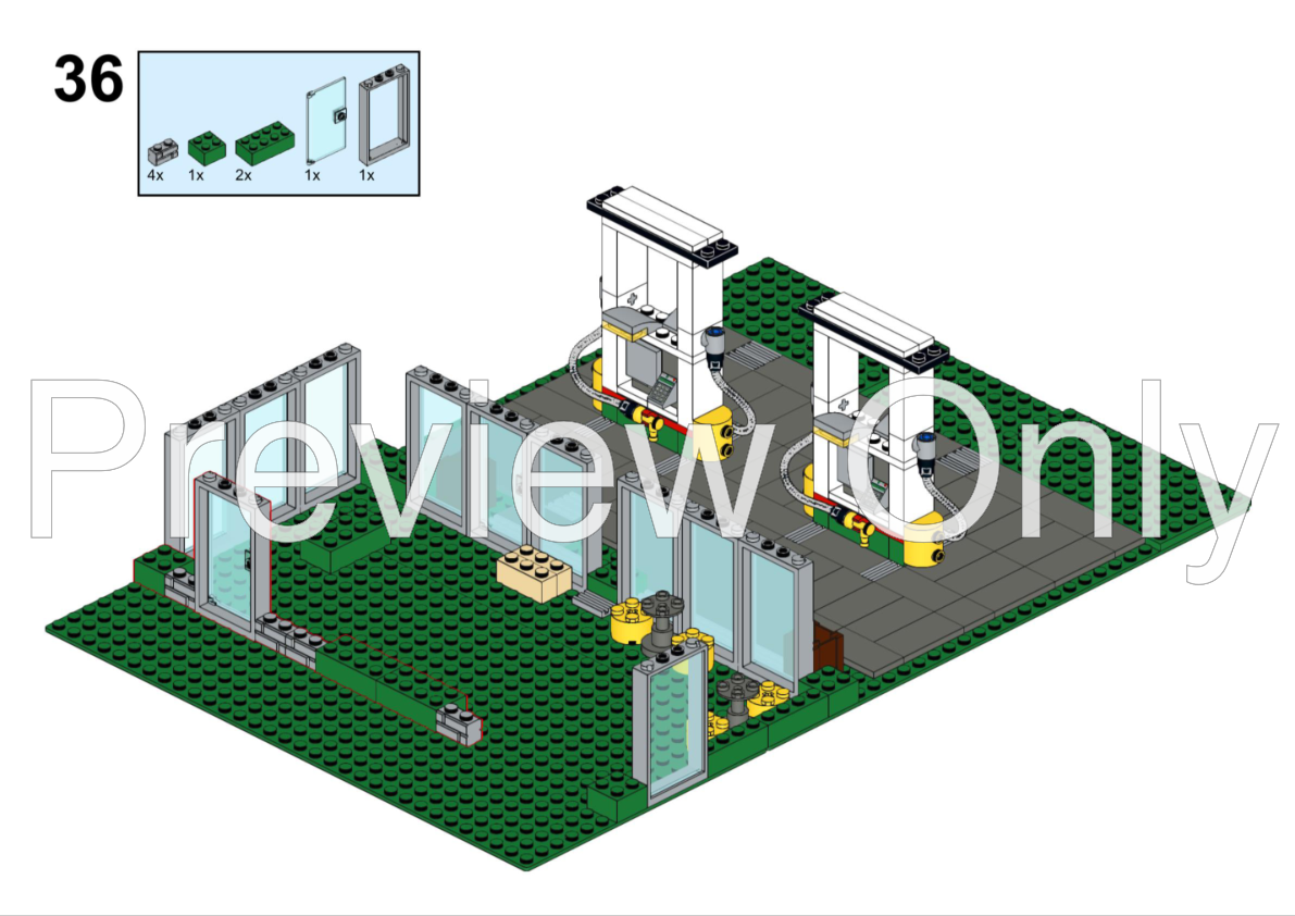 LEGO MOC Octan Gas Station by DJCarten | Rebrickable - Build with LEGO