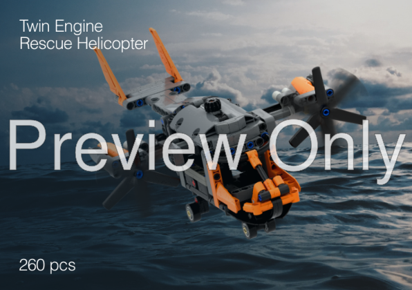 LEGO MOC Twin Engine Rescue Helicopter by mominbilal | Rebrickable ...