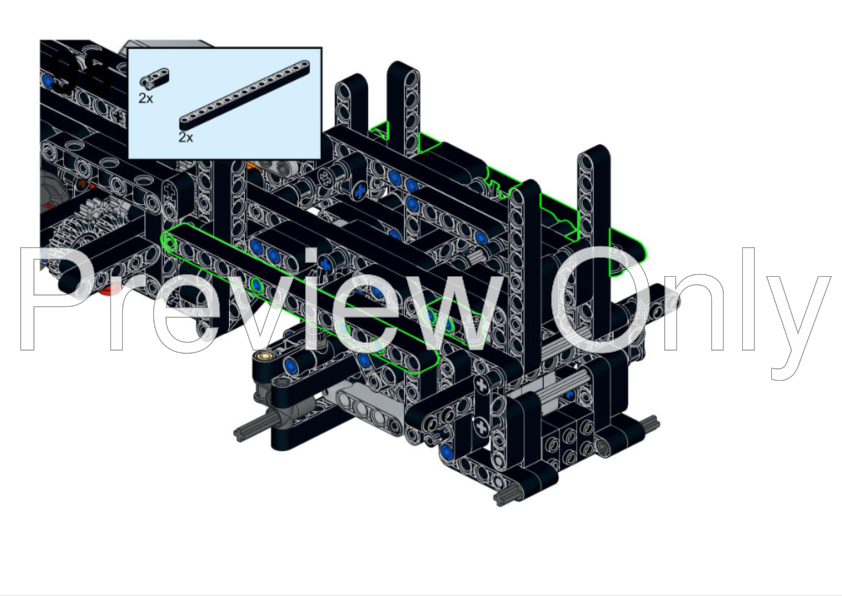 LEGO MOC 1:17 RC Semi Tractor (Power Functions) by Huwi | Rebrickable ...